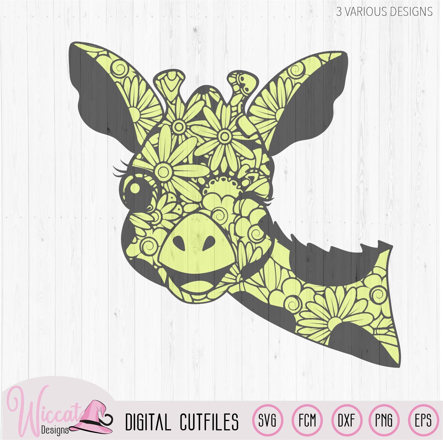 Winking Zentangle Giraffe mandala animal svg doodle Giraffe | Etsy