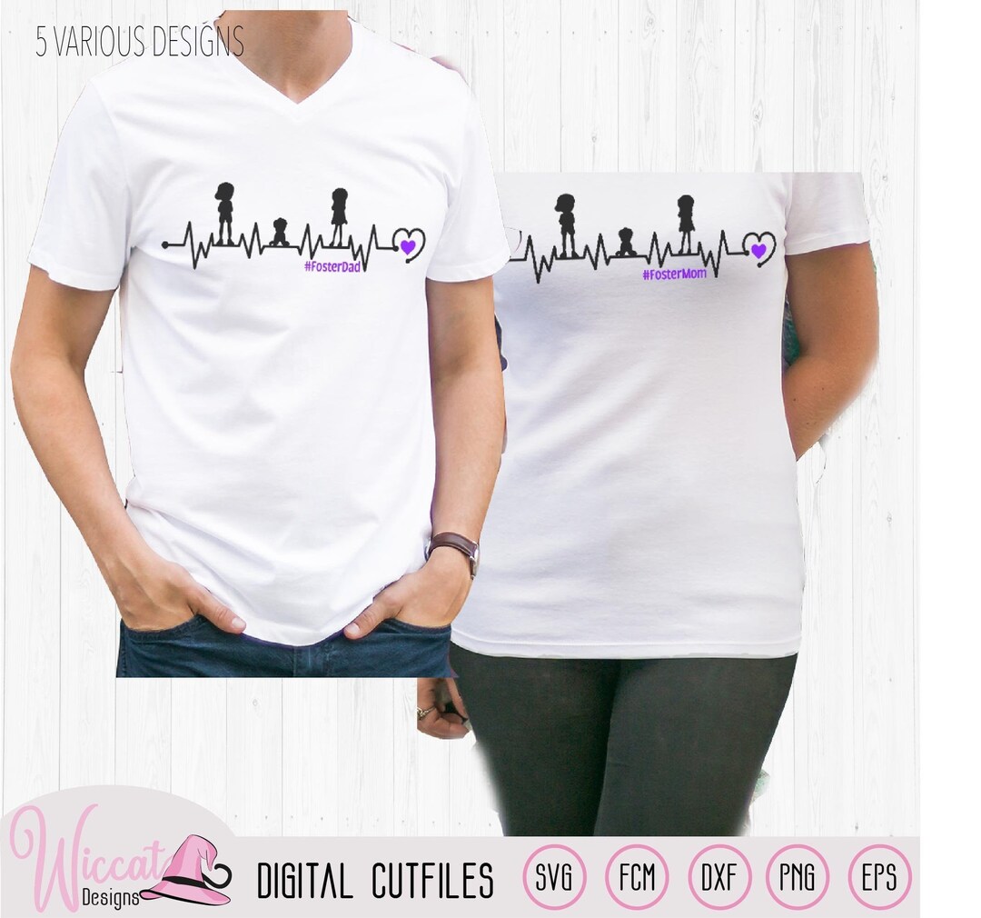 Foster Parents Heartbeat Svg, Foster Mom Svg, Foster Dad Svg, Foster ...