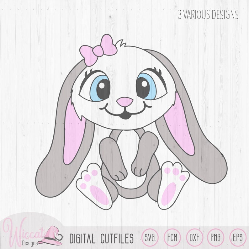 Cute Girl Bunny Baby Design Cartoon Rabbit Baby Easter - Etsy