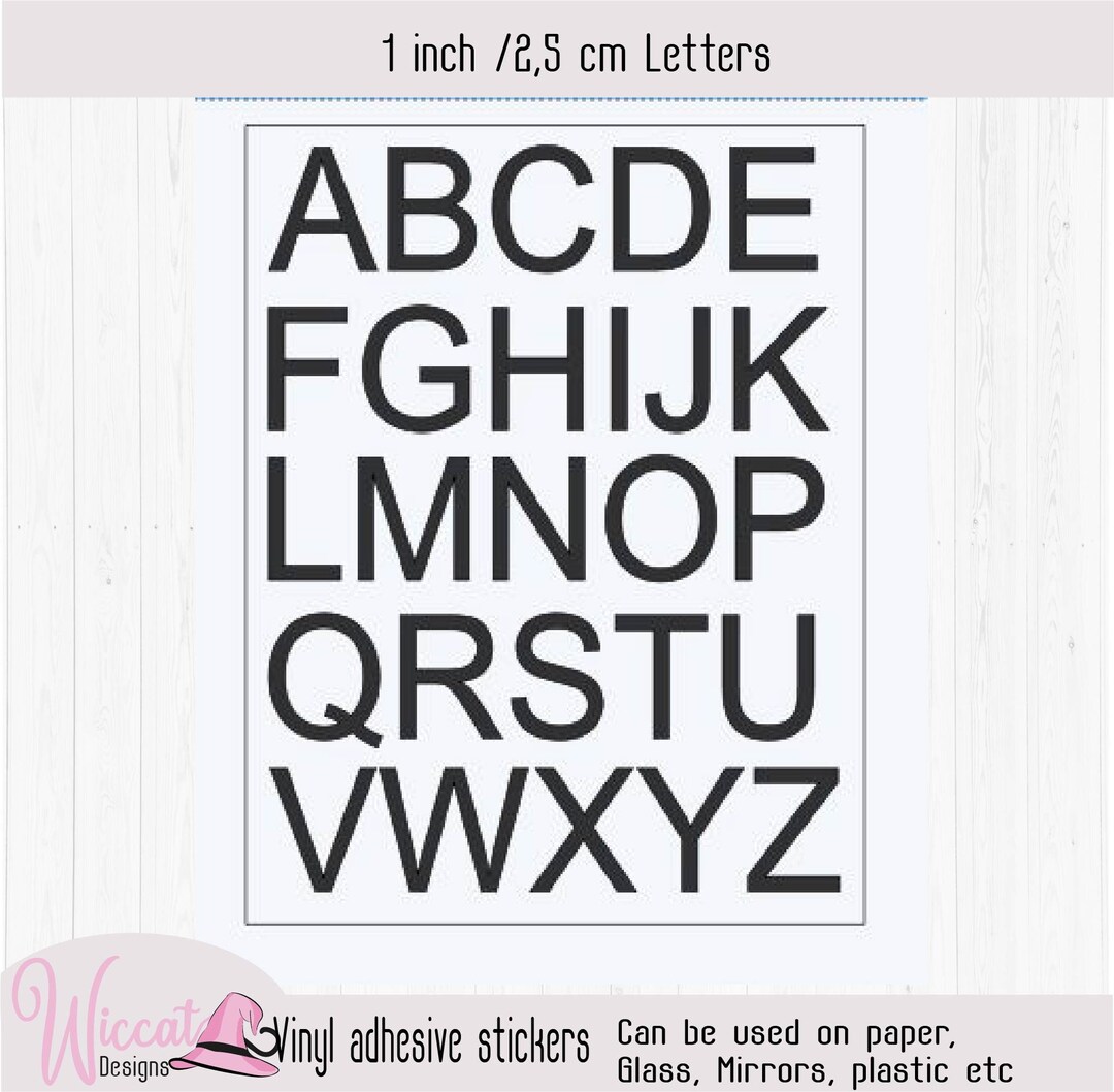 Individual ABC Letter Stickers 1 Inch Vinyl Letters for Projects and ...