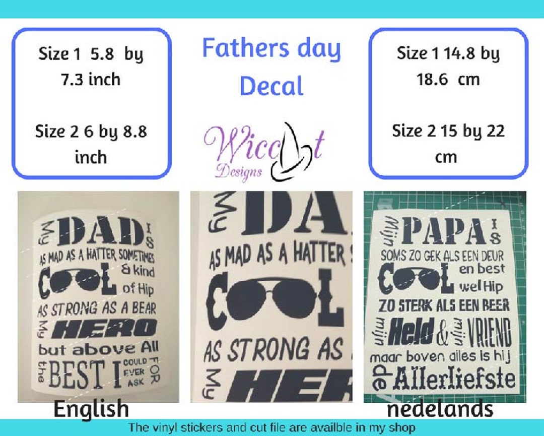 Best Dad Word Sticker, Fathers Day Decal, Dad Hero Decal, Scrapbook ...