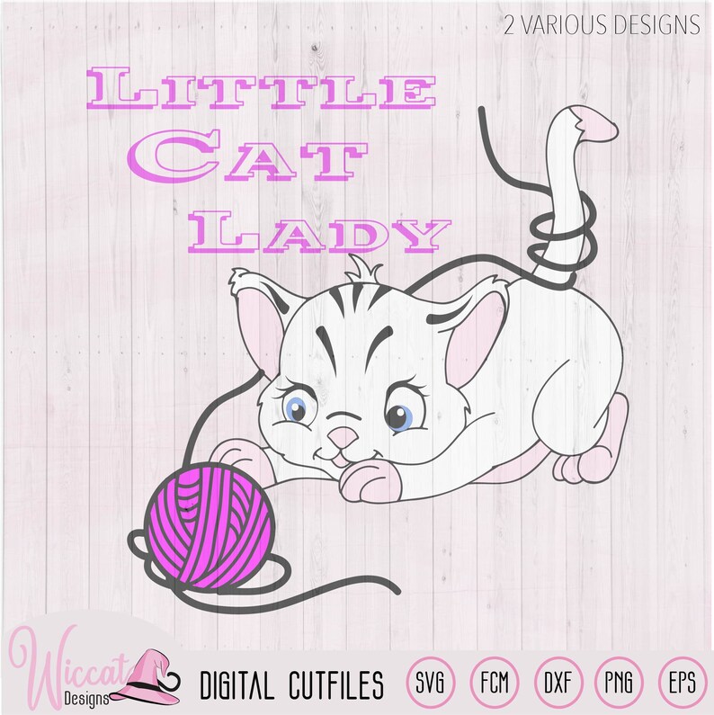 Little Cat Lady Svg Girl Kitten Little Cat Cute Animal Svg - Etsy