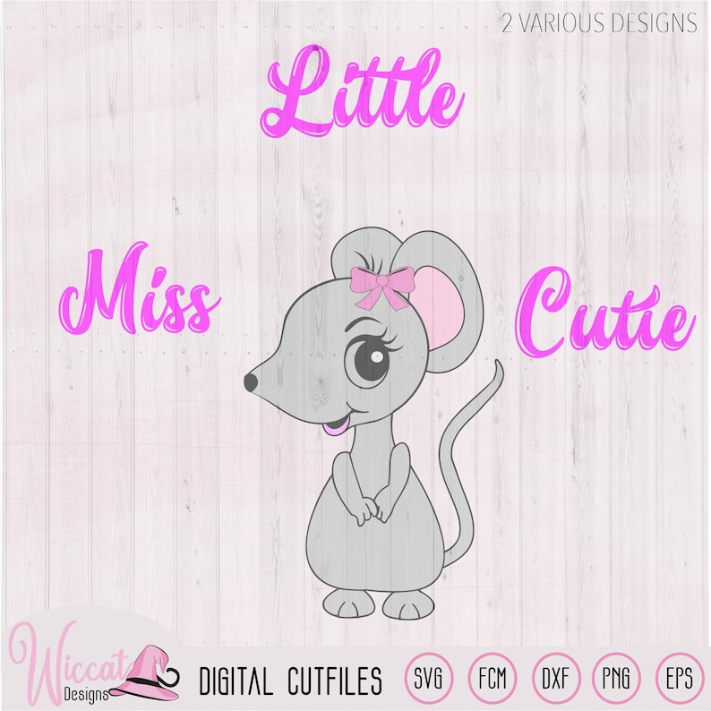 Cute Girly Mouse Svg Little Miss Cutie Svg Girls Tshirt - Etsy