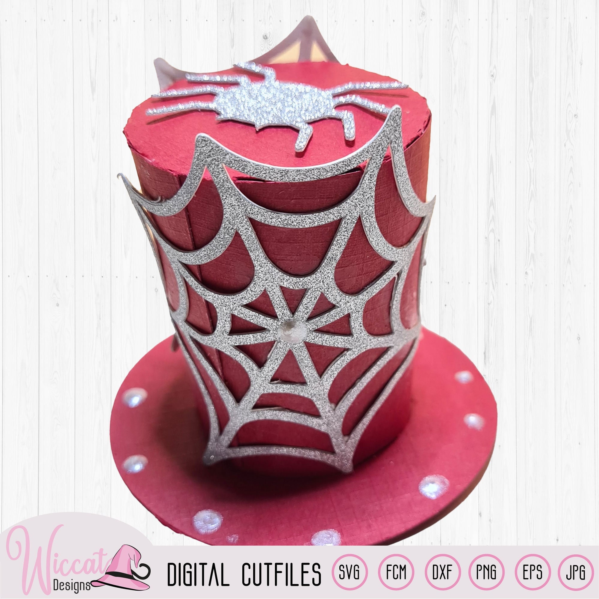 Halloween Spider Top Hat Pattern Svg Cut File Spider Hairbow - Etsy