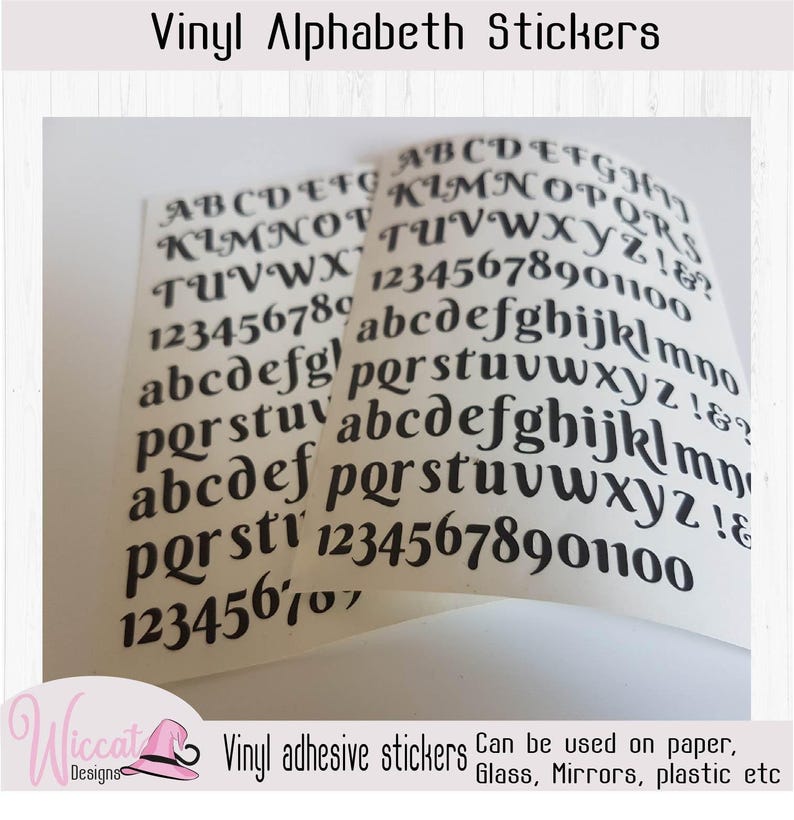 Bold Vinyl Alphabet Stickers, Small Letter Number Decals - Etsy
