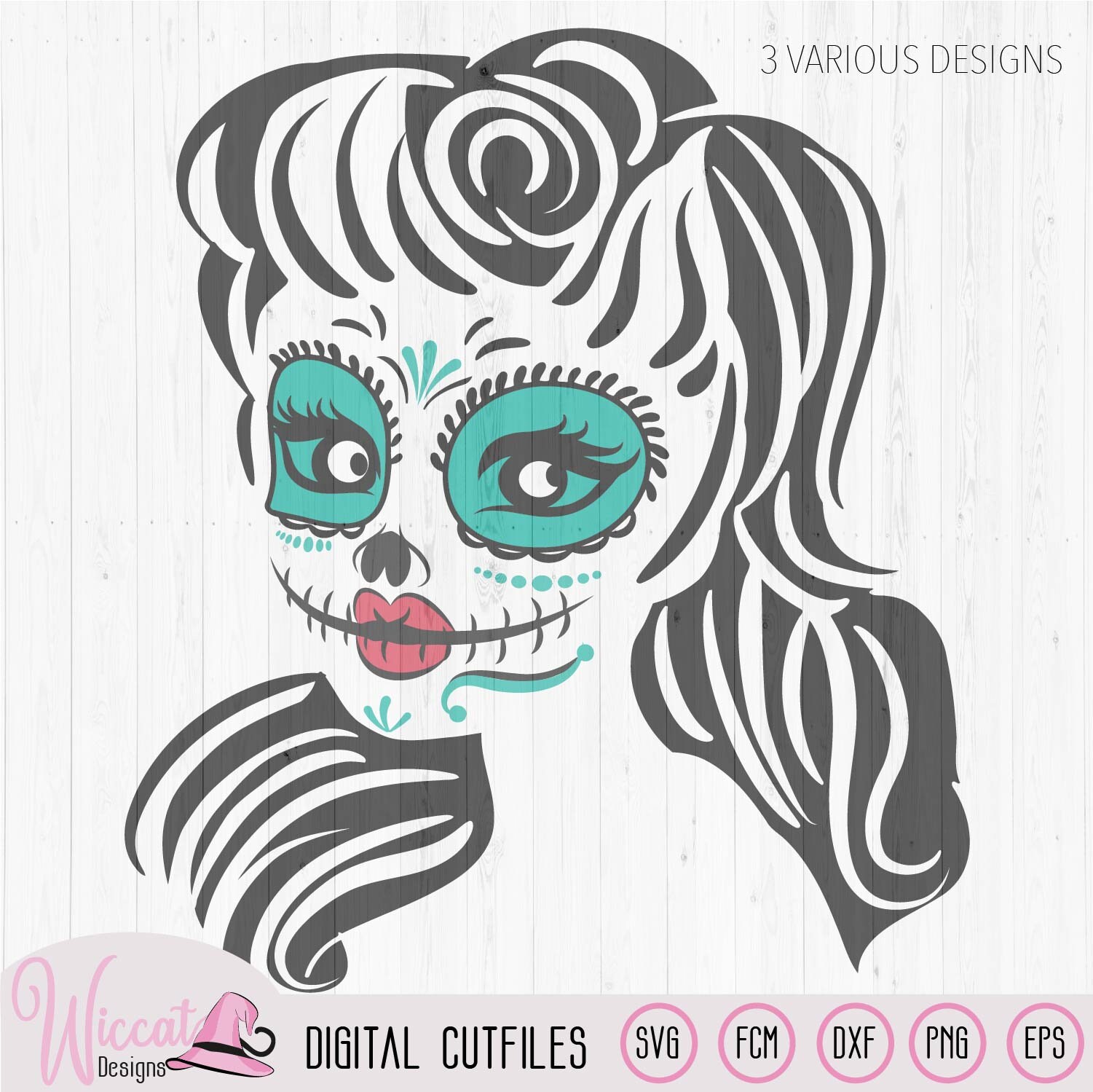 Sugar Skull Woman skeleton girl svg women svg Day of the | Etsy