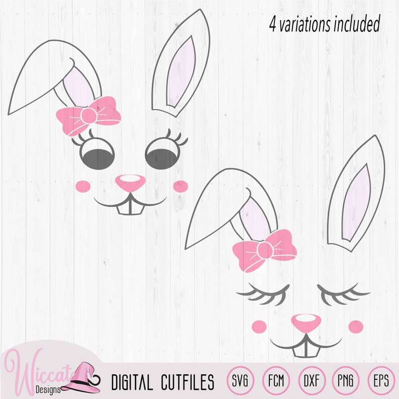Girl Bunny Face Svg Easter Bunny Cricut Svg Girls Easter - Etsy