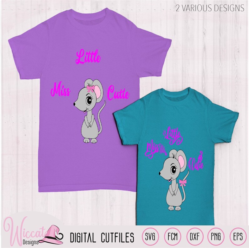 Cute Girly Mouse Svg Little Miss Cutie Svg Girls Tshirt - Etsy