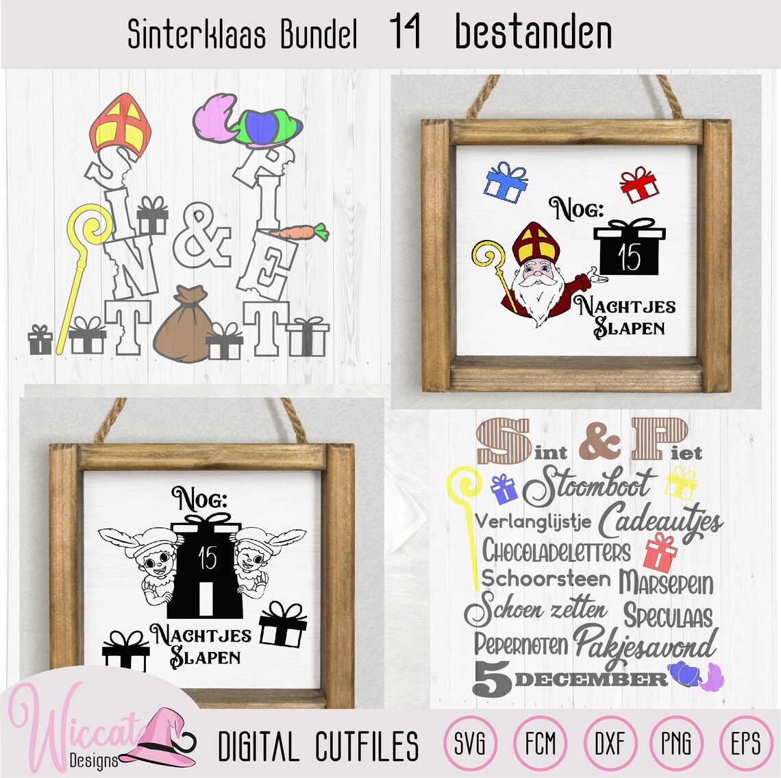 Sinterklaas Bundel Svg Sint En Piet Svg 5 December | Etsy