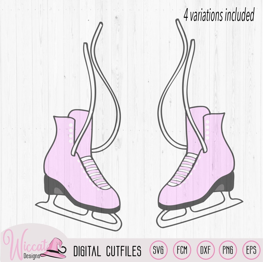 Figure Ice Skate Svg, Ice Skating, Skates, Girls Sport Svg, Winter Fun ...