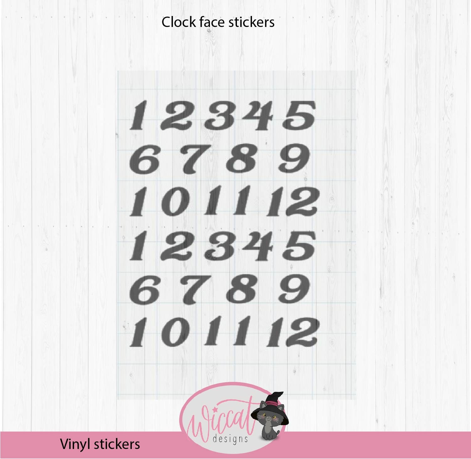 Clock numbers vinyl stickers big numbers 3 6 9 and 12 for | Etsy