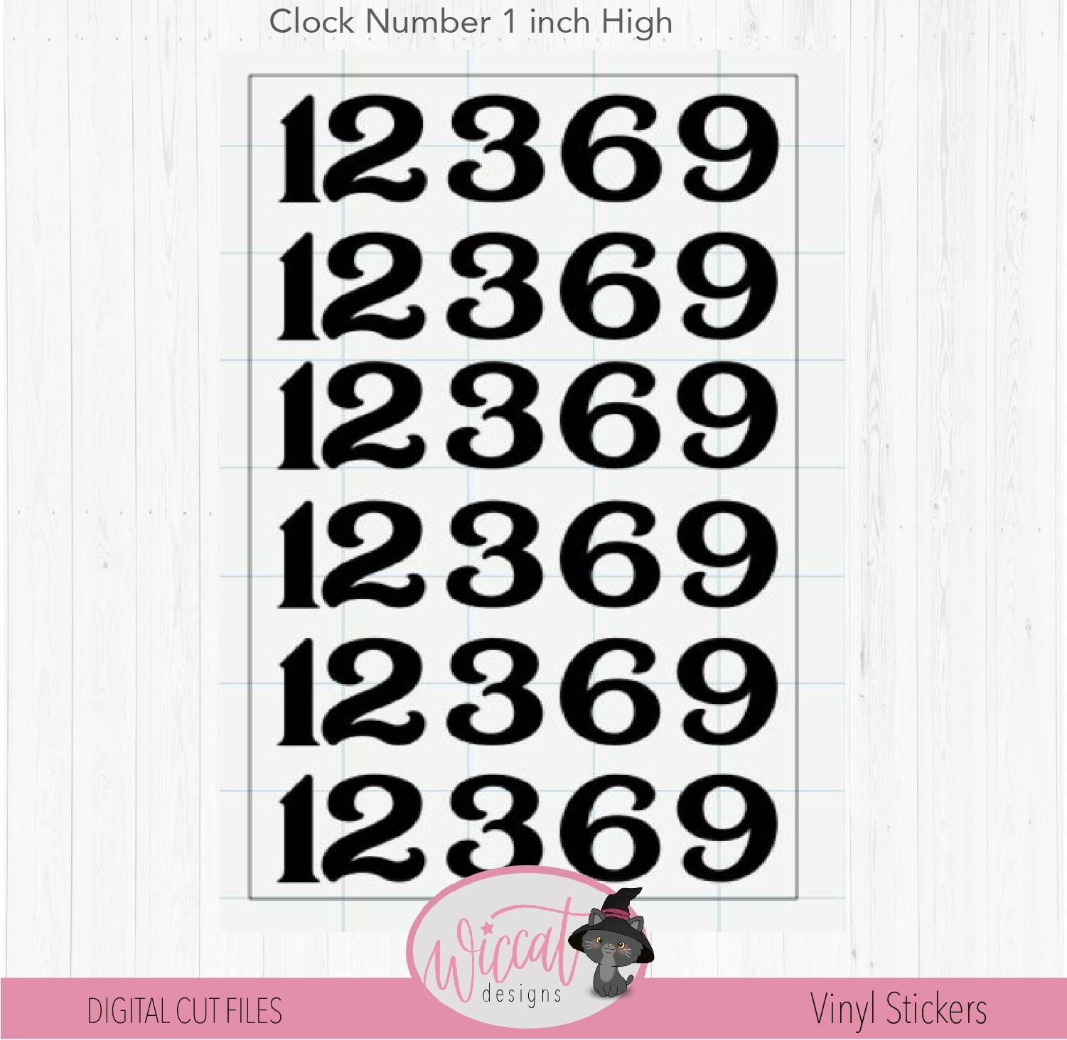 Clock Numbers Vinyl Stickers Big Numbers 3 6 9 and 12 for - Etsy