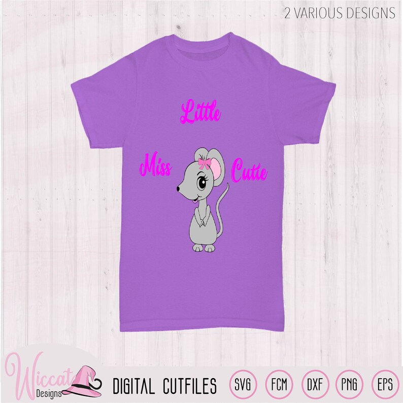 Cute Girly Mouse Svg Little Miss Cutie Svg Girls Tshirt - Etsy