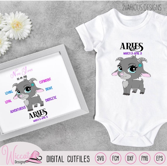 Baby Girl Aries Zodiac Sign Aries Traits Astrology Newborn | Etsy