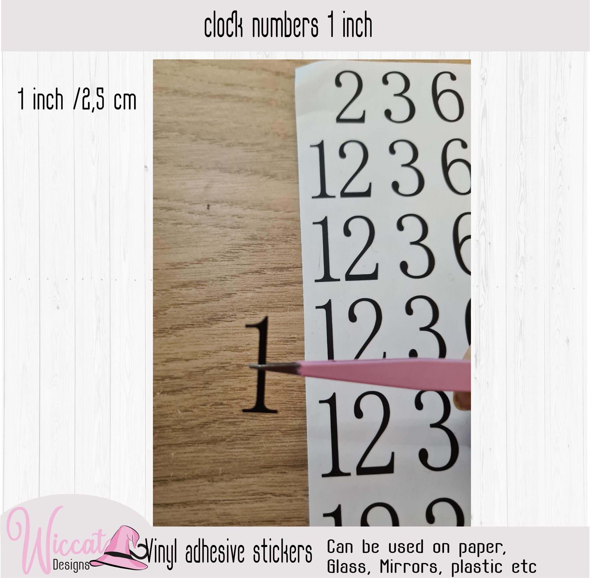 Full Clock Face Number Set Clock Number Sets Vinyl Number - Etsy