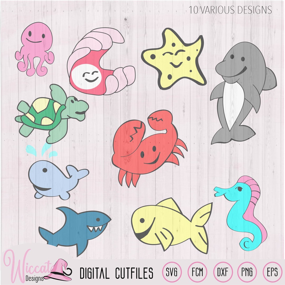 Sea Animals Svg, Under the Sea Svg, SVG Sea Bundle, Shark Svg, Sea Life ...