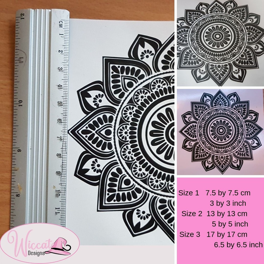 Mandala Sticker, Mandala Decal, Cover Sticker, Vinyl Decals, Glass ...