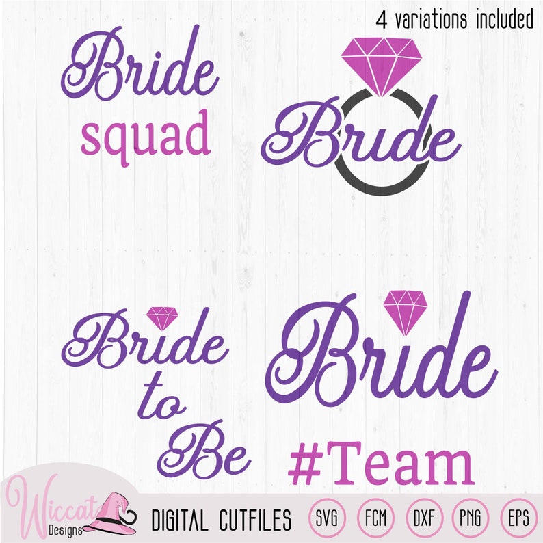 Team Bride Bride Quotes Bachelor Design Diamond Ring Svg - Etsy UK