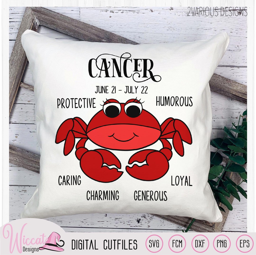 Cancer Zodiac Baby Girl SVG, Astrology Newborn Traits, Baby Lobster SVG ...