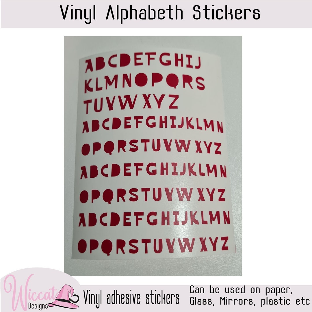 Fat Block Letters, Alphabet Stickers, Vinyl Letters, Letter, Small Abc ...