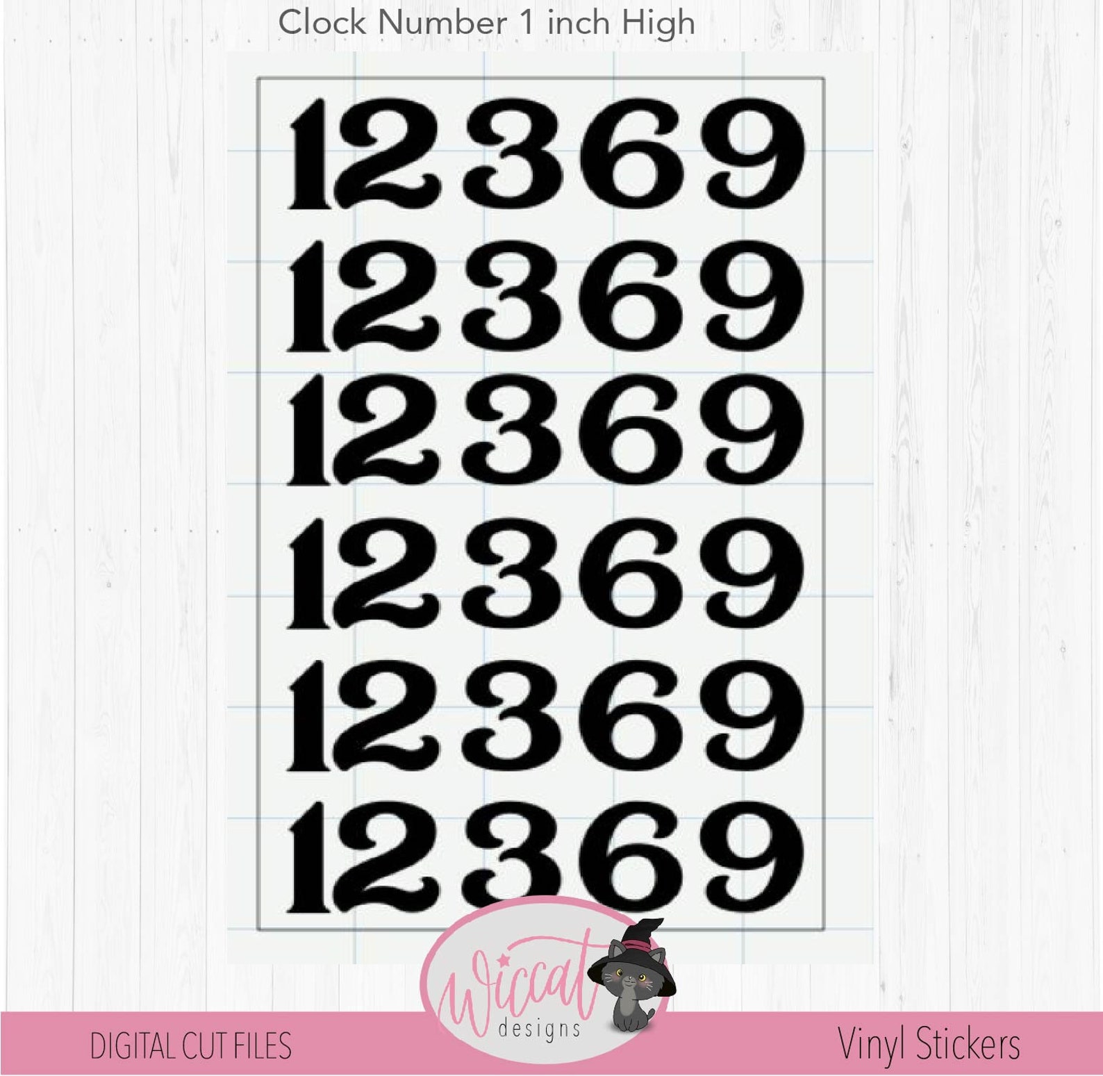 Clock Numbers Vinyl Stickers Big Numbers 3 6 9 and 12 for - Etsy Canada