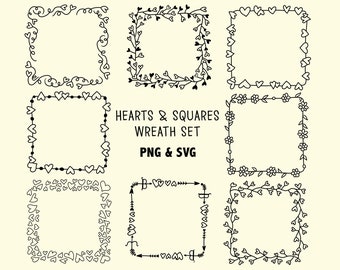 Rustic heart clipart | Etsy