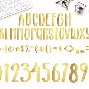 GOLD FOIL LETTERS Gold Foil Alphabet Clipart Gold Letters - Etsy