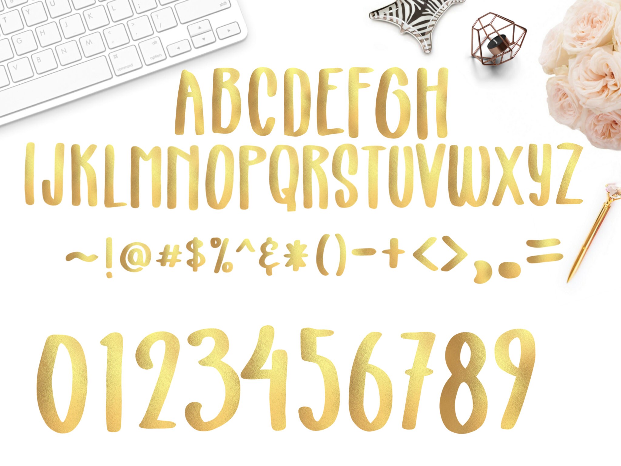 GOLD FOIL LETTERS Gold Foil Alphabet Clipart Gold Letters - Etsy