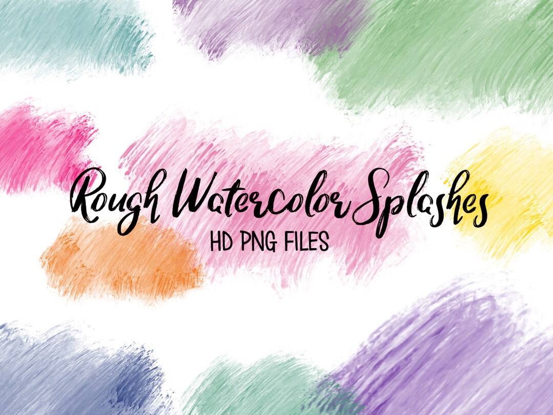 WATERCOLOR SPLASHES CLIPART Clip Art Cute Doodles Clipart - Etsy
