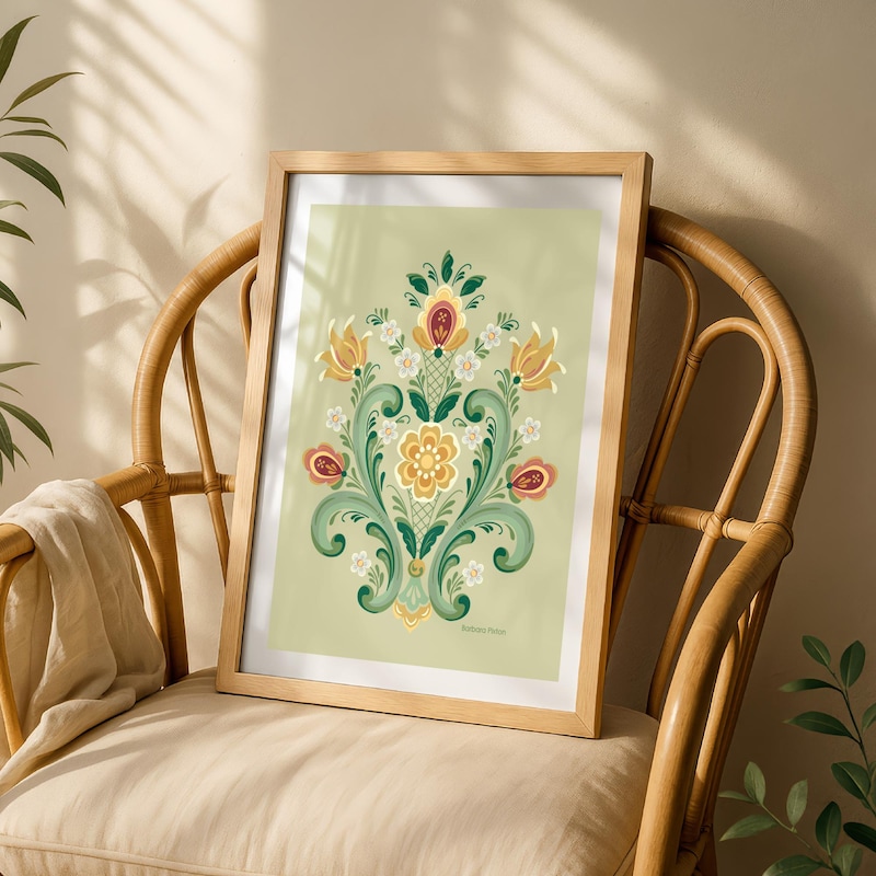 Rosemaling Wall Art - Etsy
