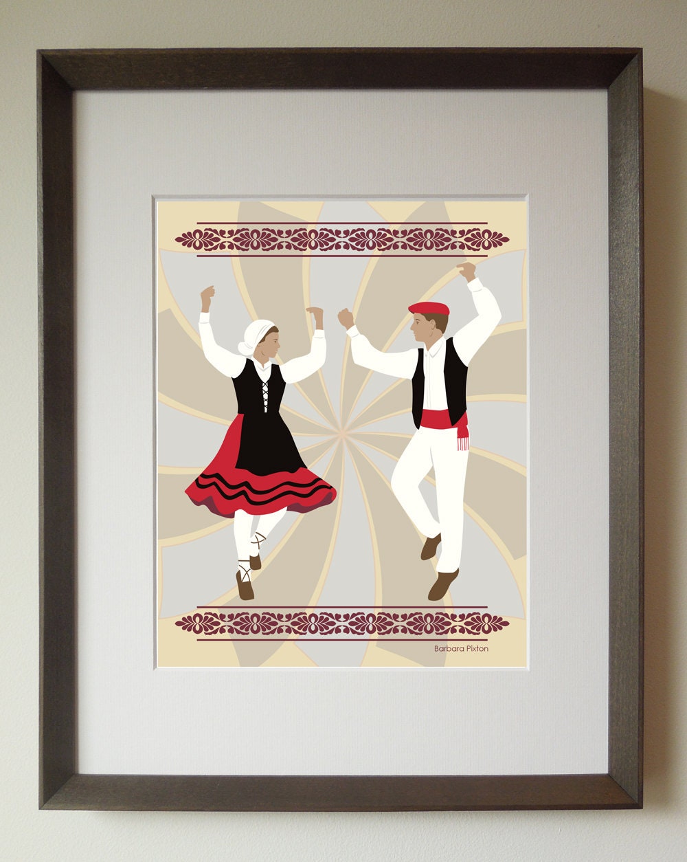 Basque Folk Dancers Fine Art Print - Etsy