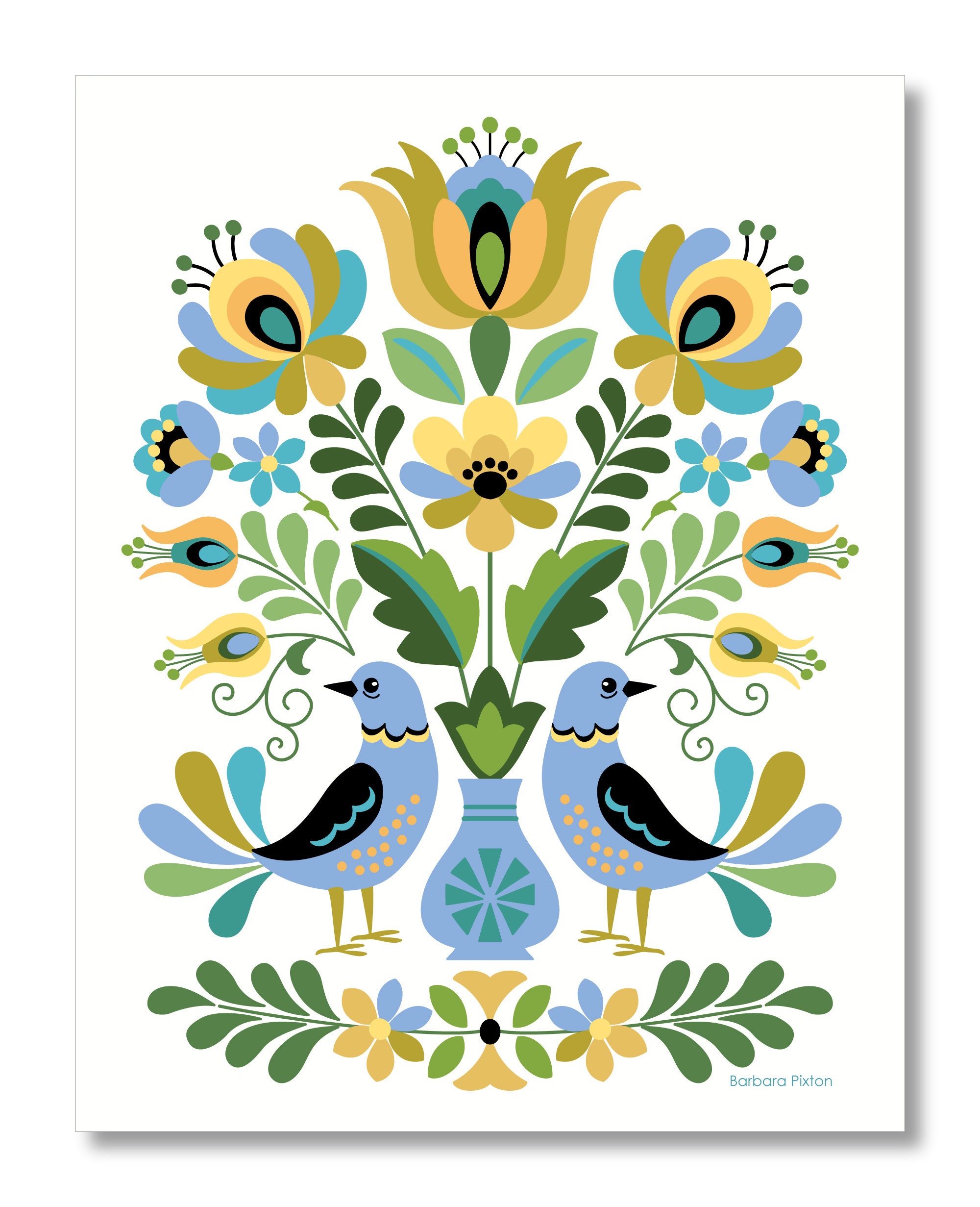 Folk Art Bird Designs
