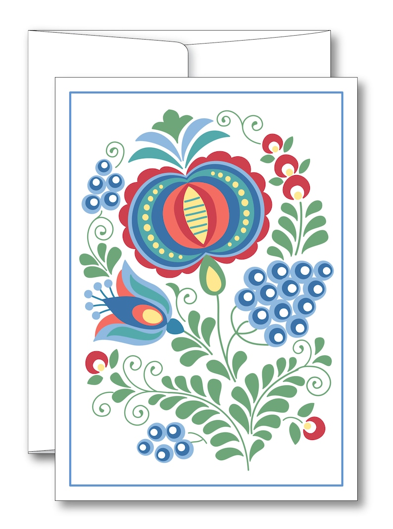 Set of Three Moravian Design Greeting Cards - Etsy