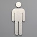 Male Figure for Bathroom Door. Fitting Room Signs. Metal Restroom ...