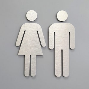 Directional Restroom Sign for Perpendicular Mounting. Corridor Signs ...