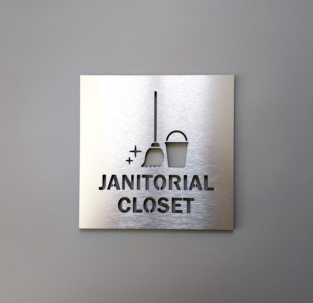 Janitorial Closet Sign. Janitorial Room Door Signs. Janitor's Closet ...