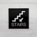 Stairs Signs With Arrows. Directional Stairs Sign. Stairway Signage ...