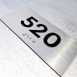ADA Room Number Signs. Custom ADA Compliant Number Plaques. Apartment ...