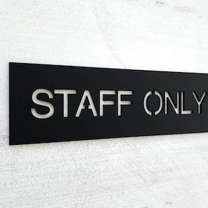 Rectangular Staff Only Sign. Staff Only Signs. Employees Only Door Sign ...