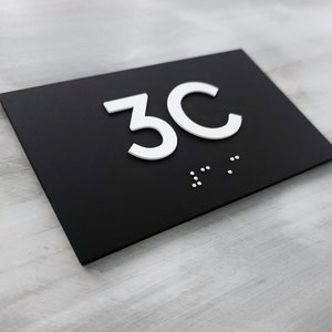 ADA Room Number Signs. Custom ADA Compliant Number Plaques. Apartment ...