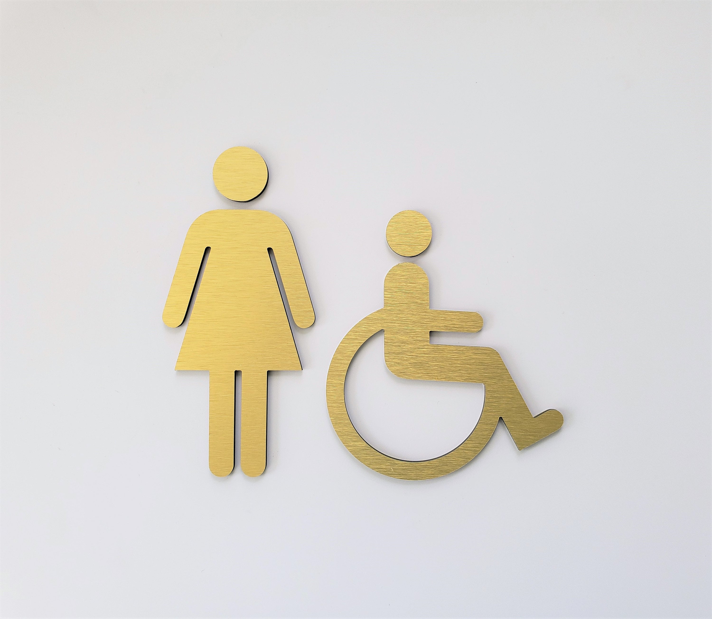 Female Bathroom Figures Set of 2. Handicap Accessible | Etsy