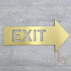 Directional Exit Sign. Exit Sign With Arrow. Arrow Signs. Business ...