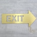 Modern and Sleek Exit Sign With Arrow for Wayfinding - Etsy