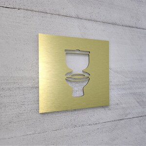 Toilet Symbol Sign. Square Bathroom Sign. Restroom Signs With Toilet ...