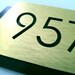 Gold Door Number Sign. Apartment Number Plaque. Hotel Room - Etsy