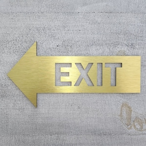 Directional Exit Sign. Exit Sign With Arrow. Arrow Signs. Business ...