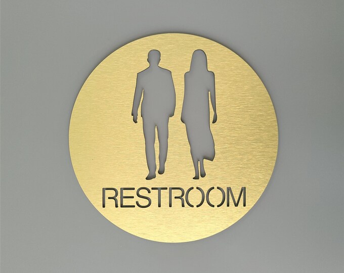 Contemporary Bathroom Sign. Restroom Sign. Male Female Toilet. - Etsy