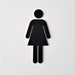 Female Bathroom Figures - Set of 2. Handicap Accessible Restroom Sign ...