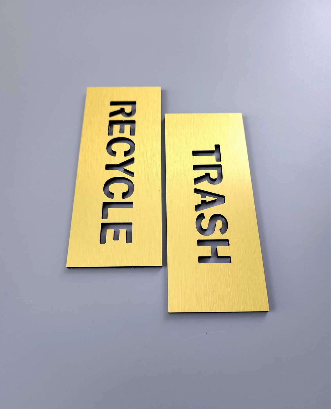 Trash and Recycle Signs With Bold Letters. Garbage Can Label. - Etsy