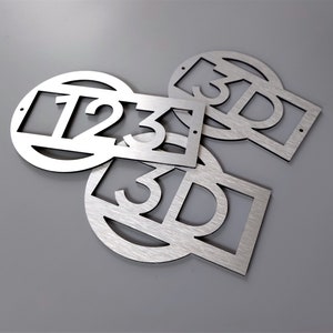 Custom Apartment Numbers. Modern Door Number Sign. Unit Numbers and ...